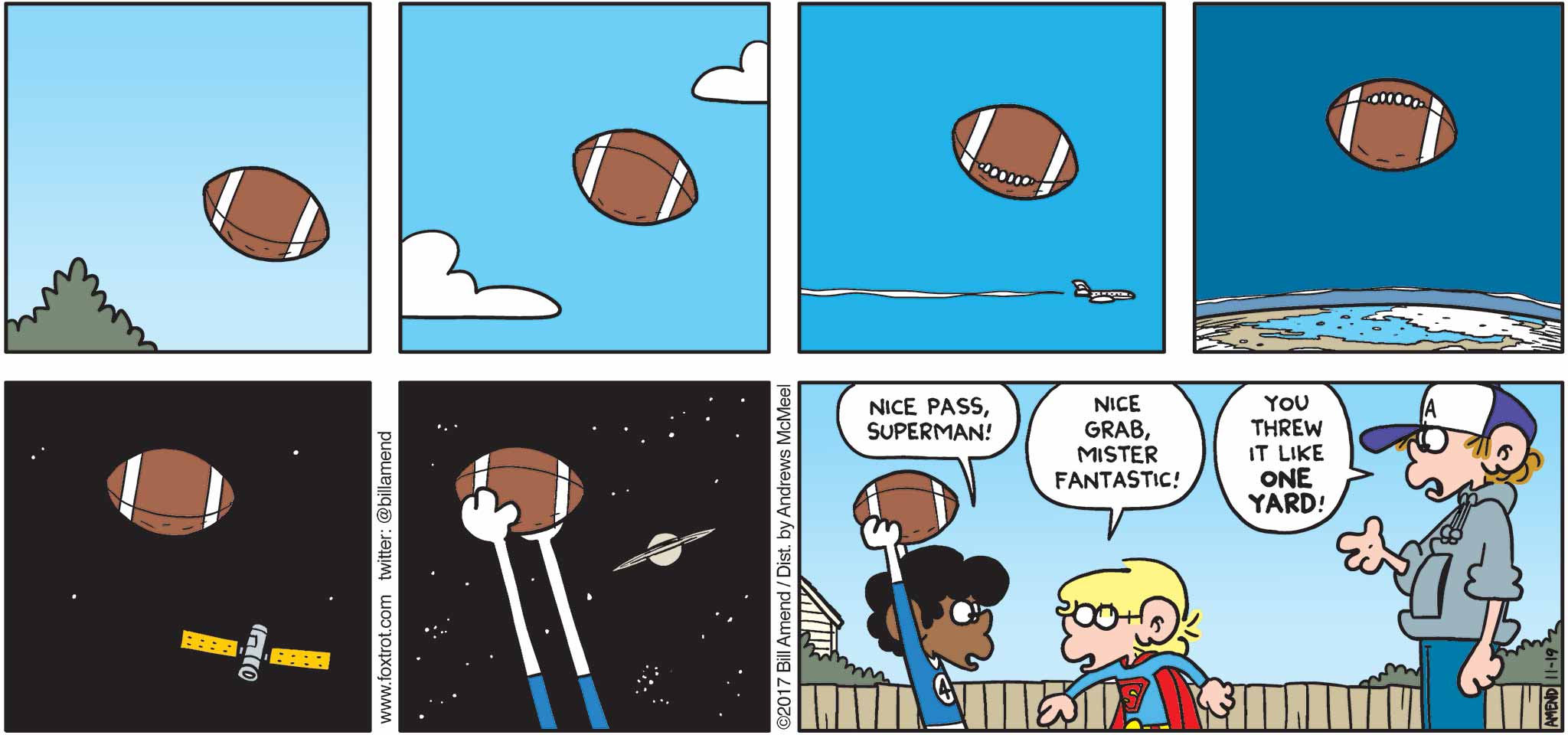 "Fantasticy Football" | Football | FoxTrot Comics by Bill Amend