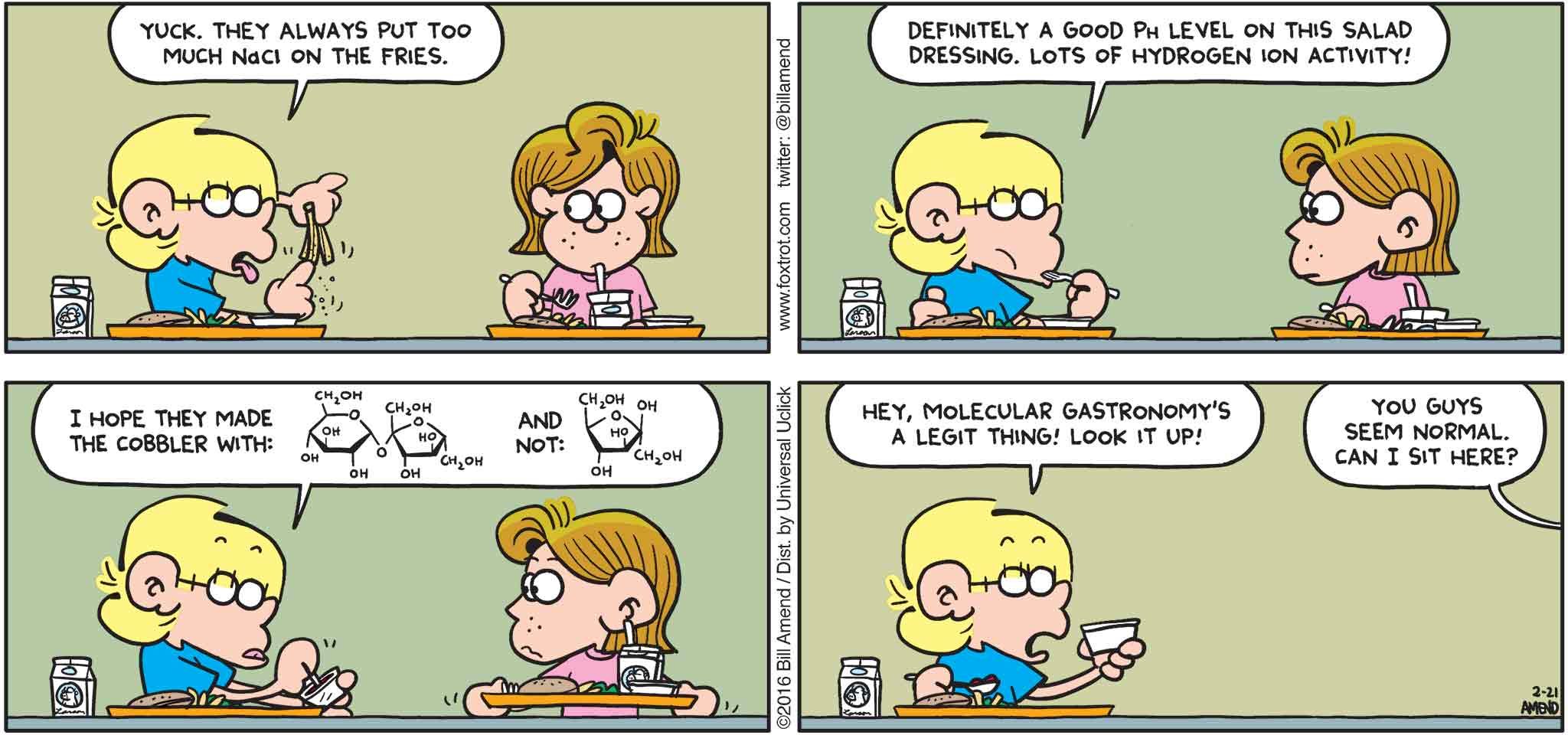 "Food Science" | FoxTrot Comics by Bill Amend