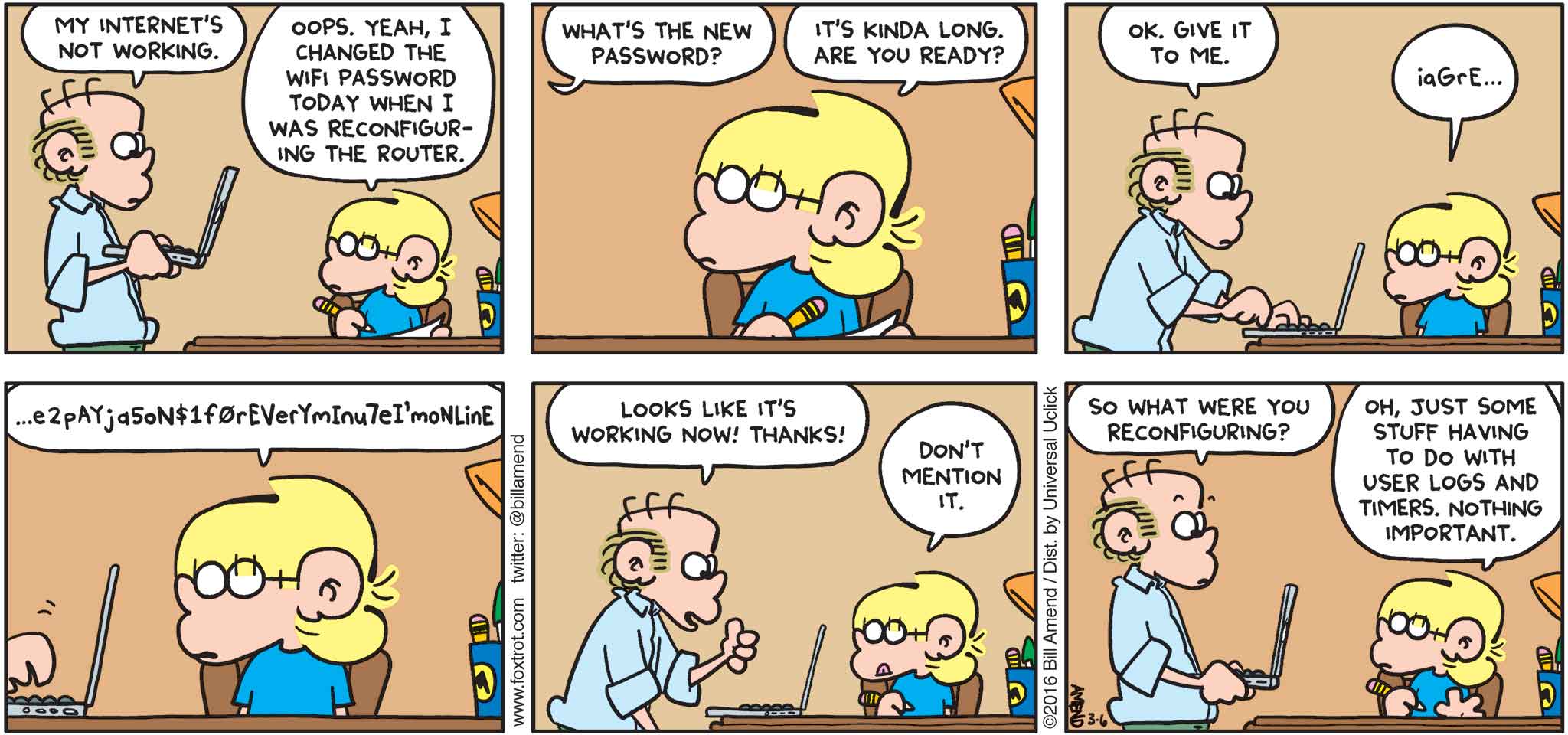 "$password" | Technology | FoxTrot Comics by Bill Amend